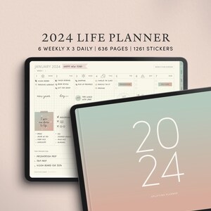 2024 Life Planner Goodnotes Digital Planner Portrait Dated - Etsy