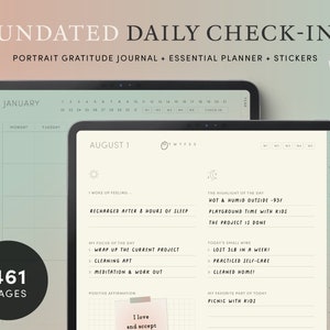 5 Min Daily Review Journal: Gratitude & Reflection Template (printable ...