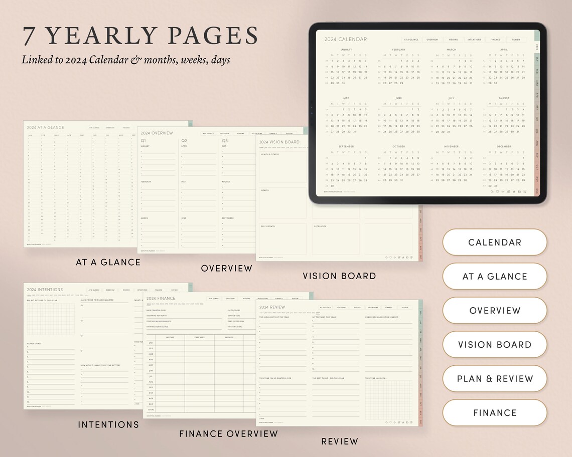 2024 Life Planner Goodnotes Weekly Digital Planner 2024 Minimalist All ...