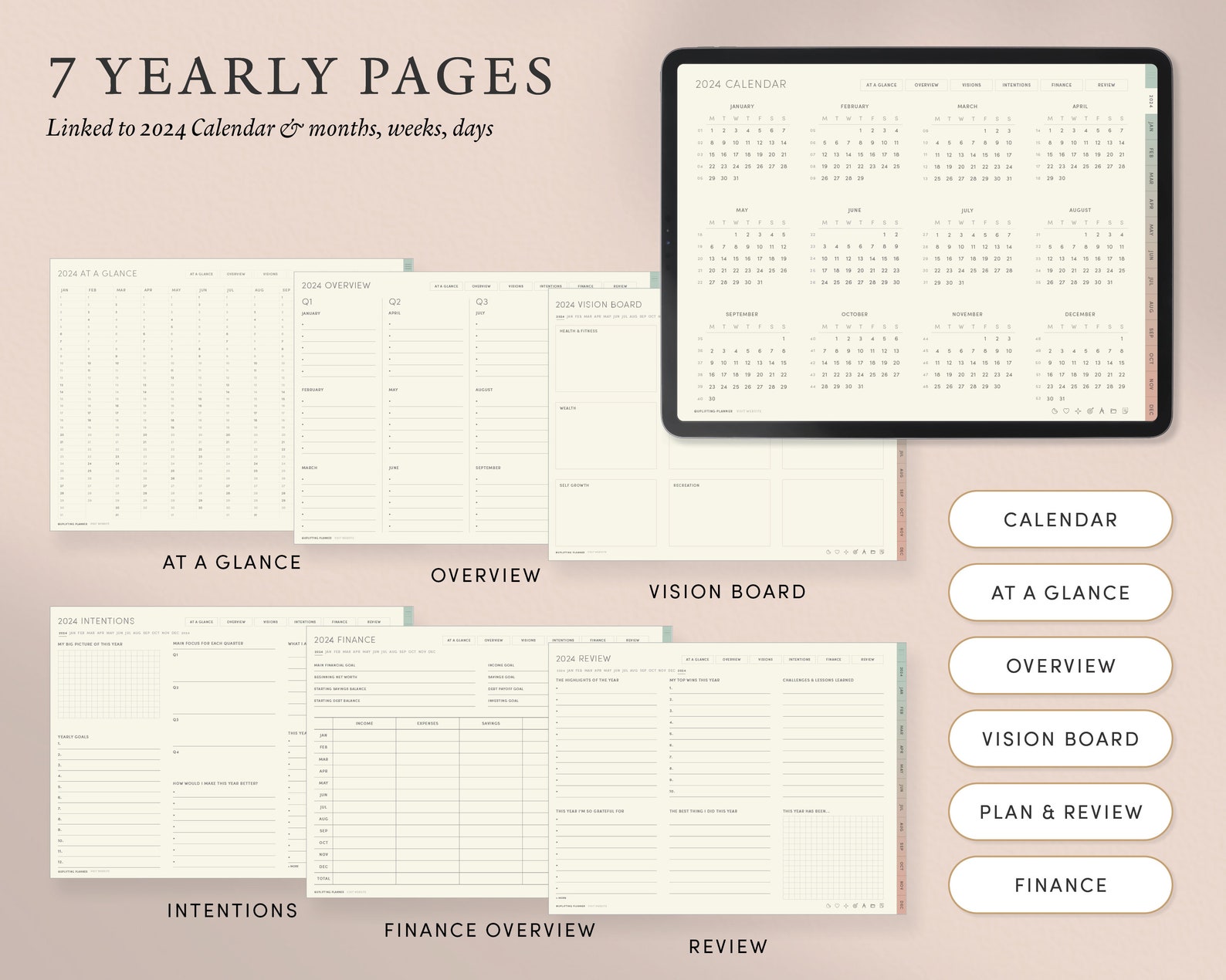2024 Life Planner Goodnotes Weekly Digital Planner 2024 Minimalist All ...