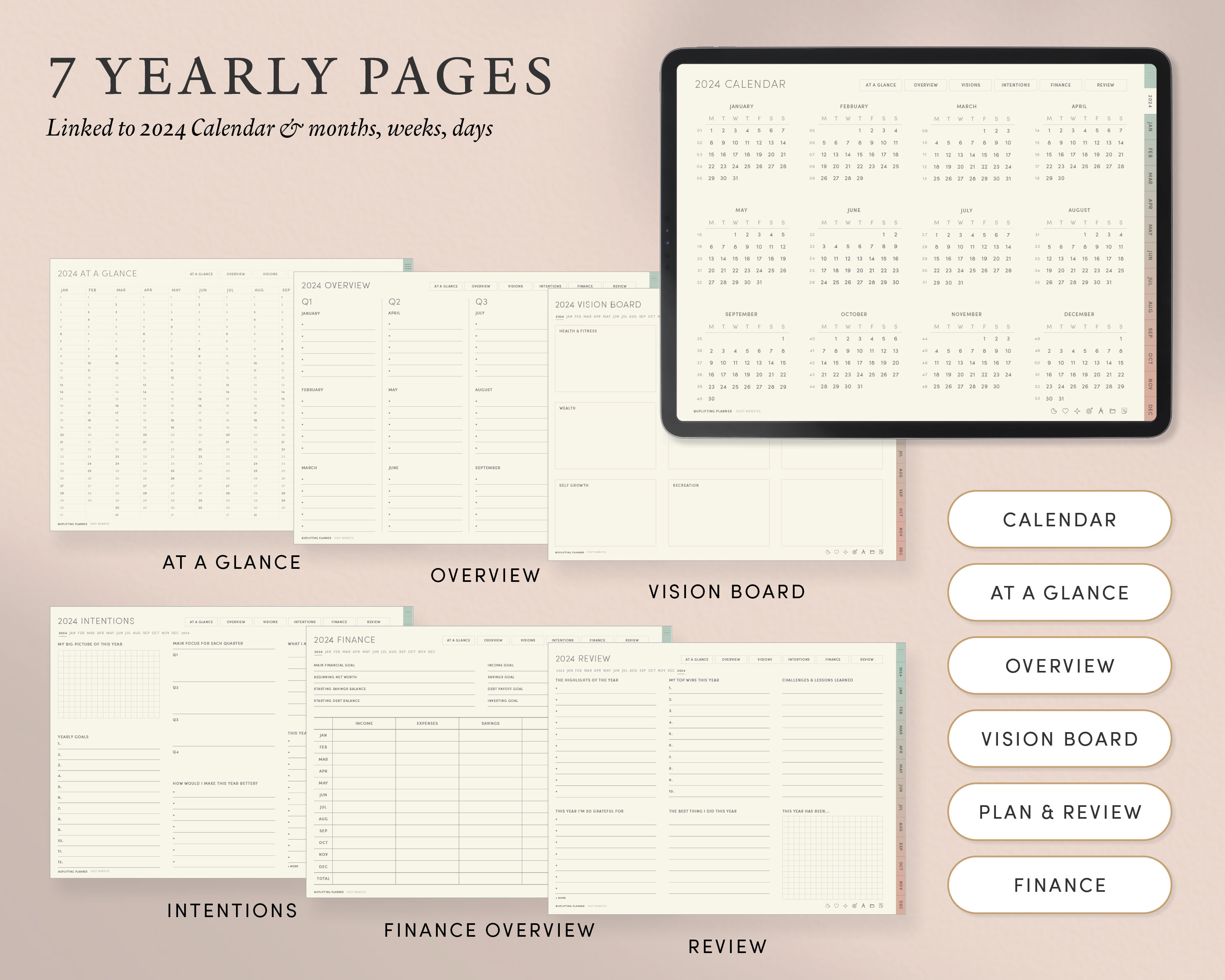 2024 Life Planner Goodnotes Weekly Digital Planner 2024 Minimalist All ...