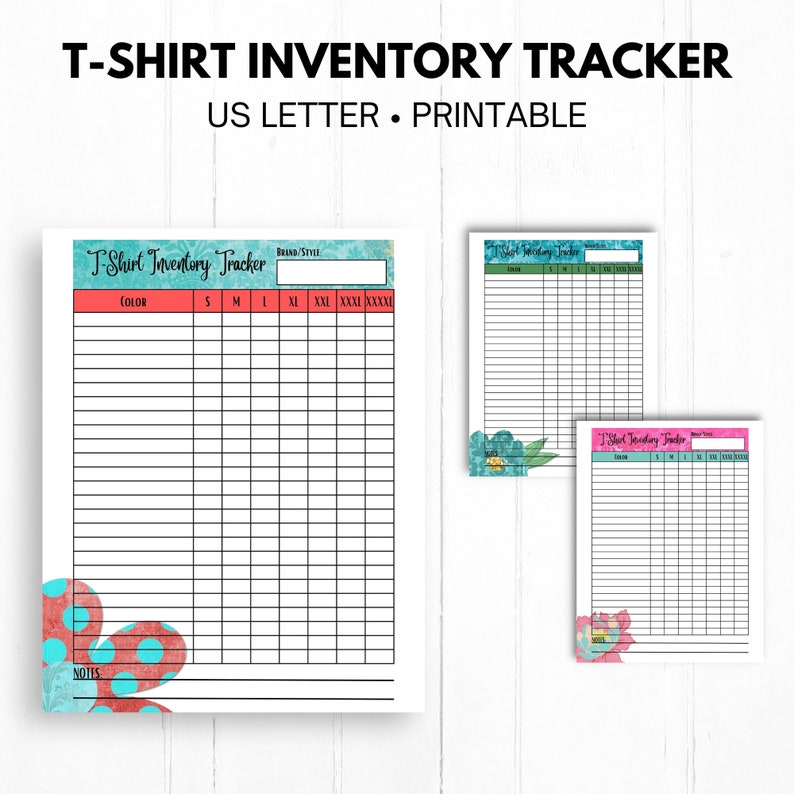 T-shirt Inventory Tracker, Inventory Tracker, Inventory Management ...
