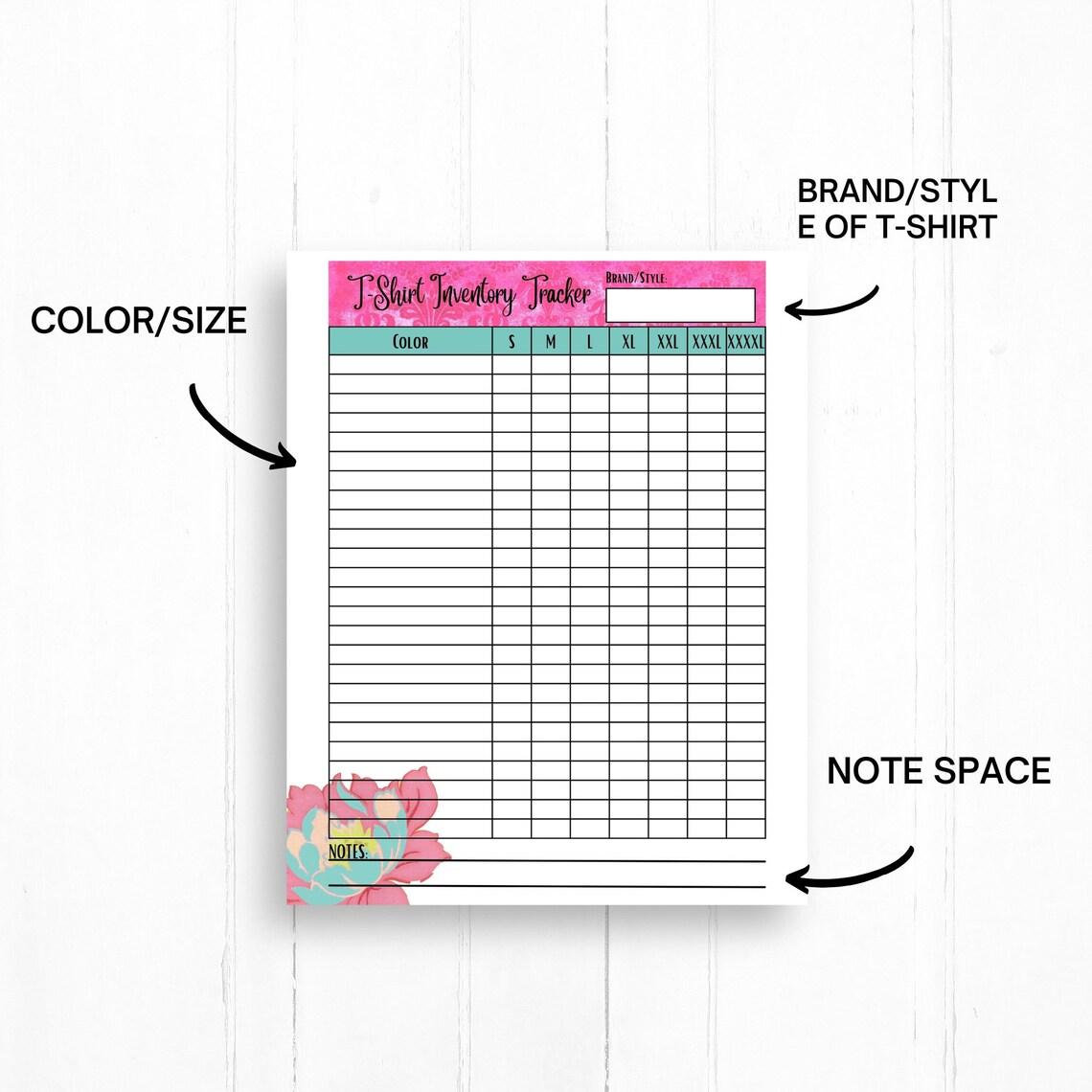 T-shirt Inventory Tracker, Inventory Tracker, Inventory Management ...