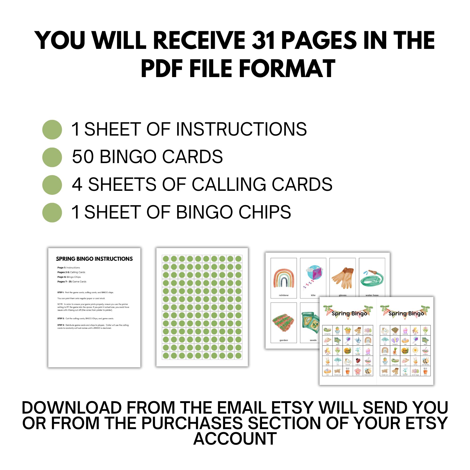 Easter Bingo Digital Download, Easter Party Game, Easter Printable ...