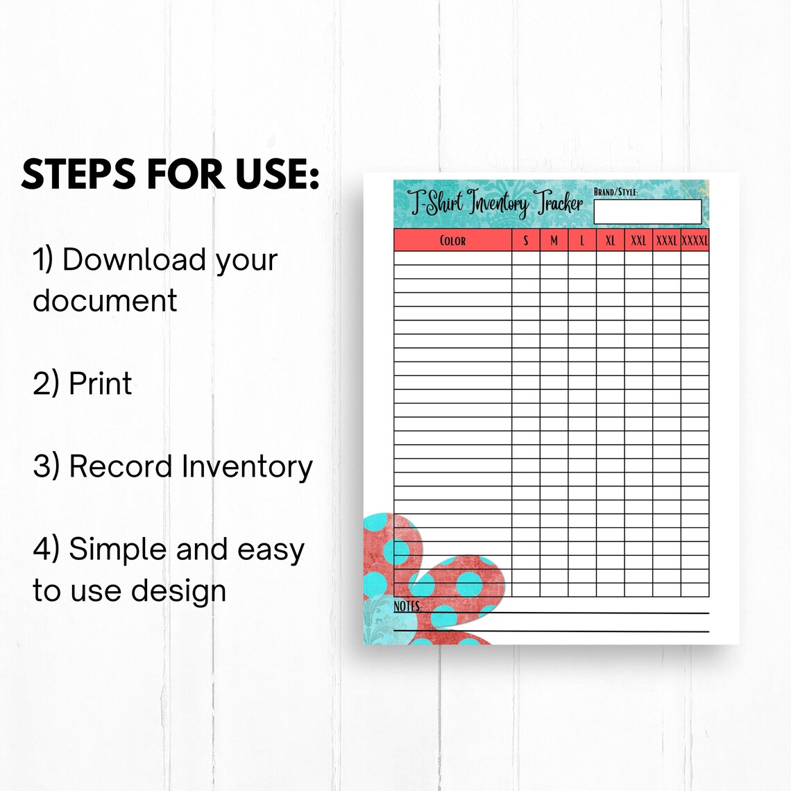 T-shirt Inventory Tracker, Inventory Tracker, Inventory Management ...