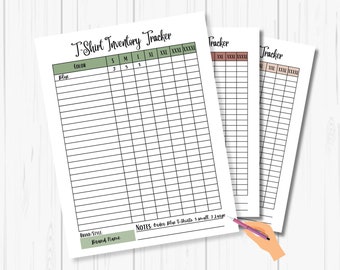 T-shirt Inventory Tracker, Inventory Tracker, Inventory Management ...