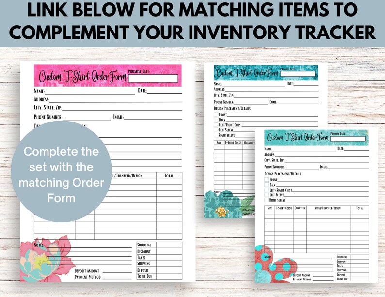 T-shirt Inventory Tracker Inventory Tracker Inventory - Etsy