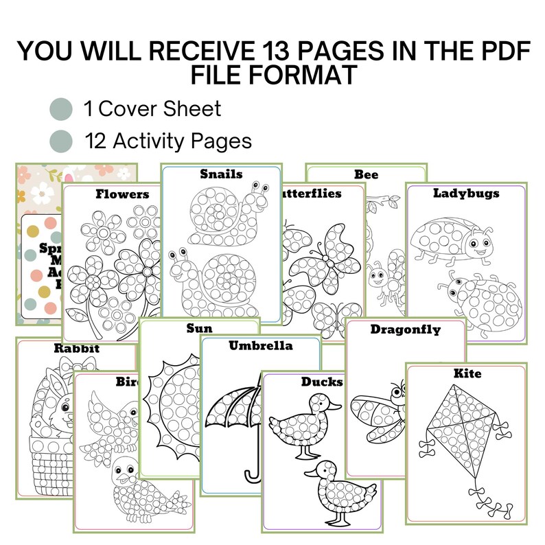 Spring Themed Activity, Dot Marker Activity, Easter Crafts for Kids ...