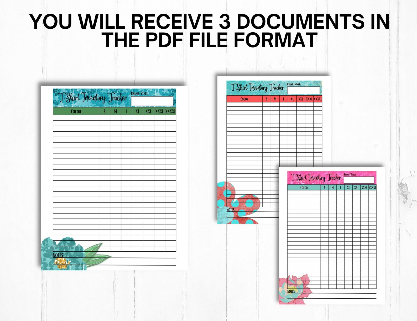 T-shirt Inventory Tracker Inventory Tracker Inventory - Etsy