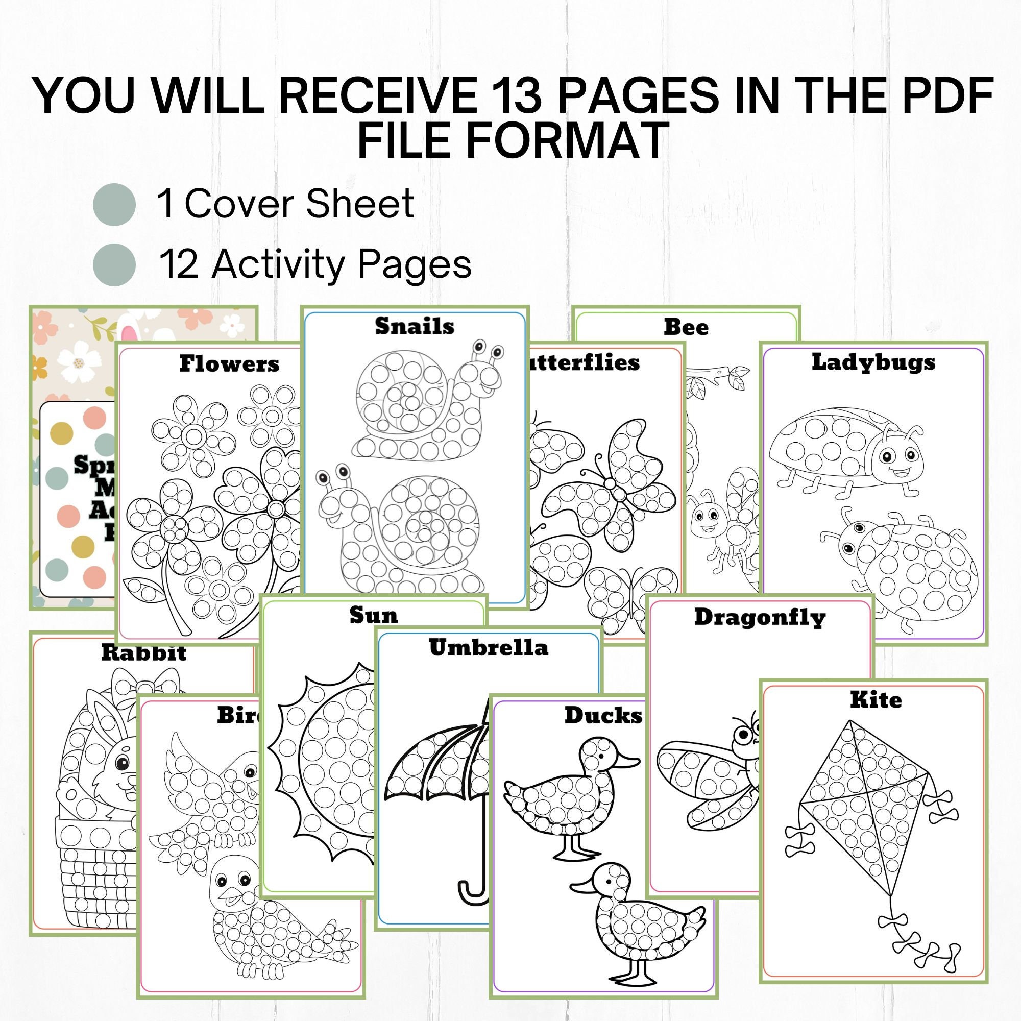 Spring Themed Activity, Dot Marker Activity, Easter Crafts for Kids ...