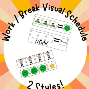 Special Education Tools, Work/break Visual Schedule, First Then Tool ...