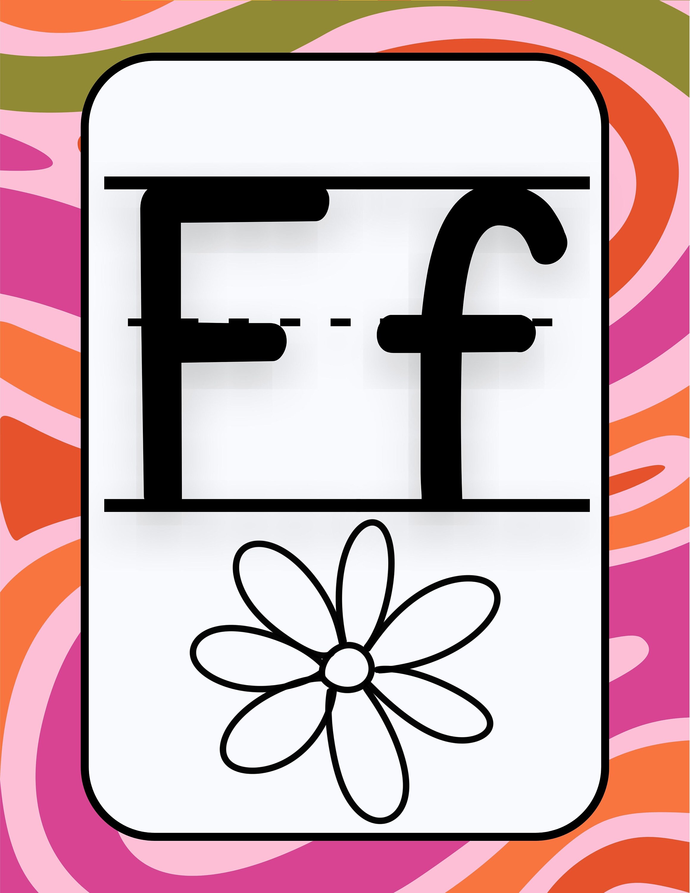 Groovy Retro Primary Alphabet Posters Animal Bright - Etsy