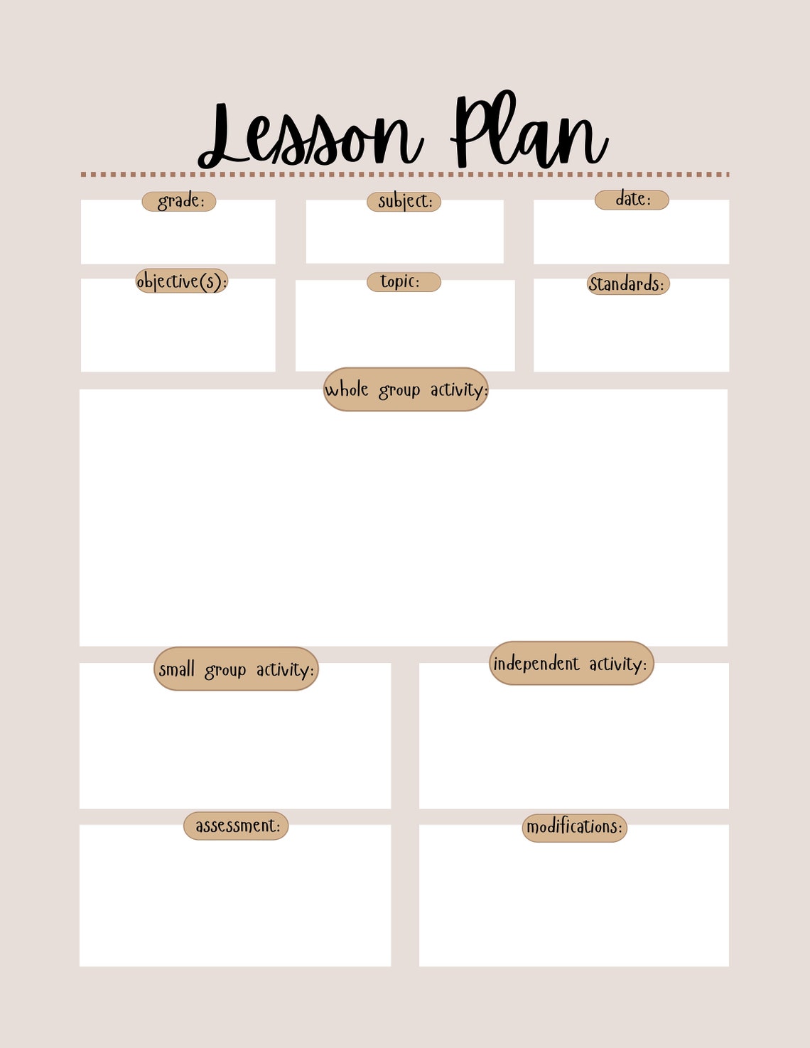 Lesson Plan Template Bundle of 2 Teacher Organizer Teacher - Etsy