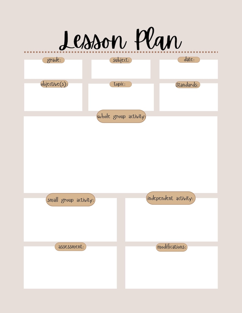 Lesson Plan Template Bundle of 2 Teacher Organizer Teacher - Etsy