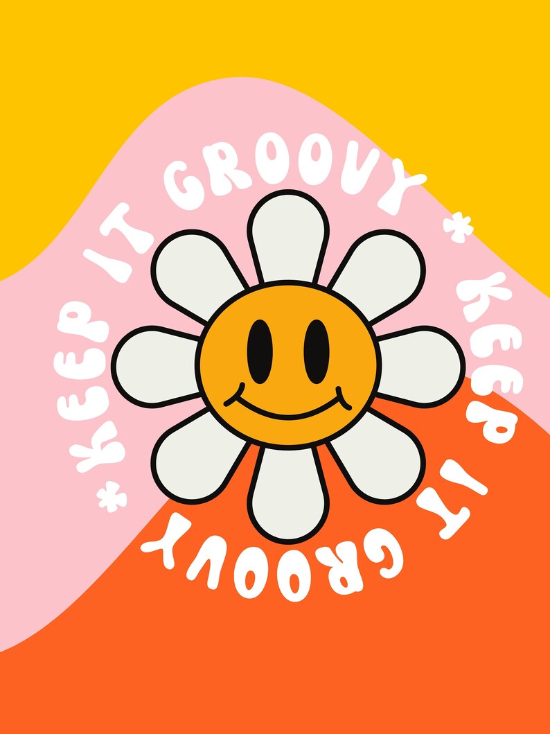 Groovy Retro Classroom Poster Set of 8 Printable Digital - Etsy Canada