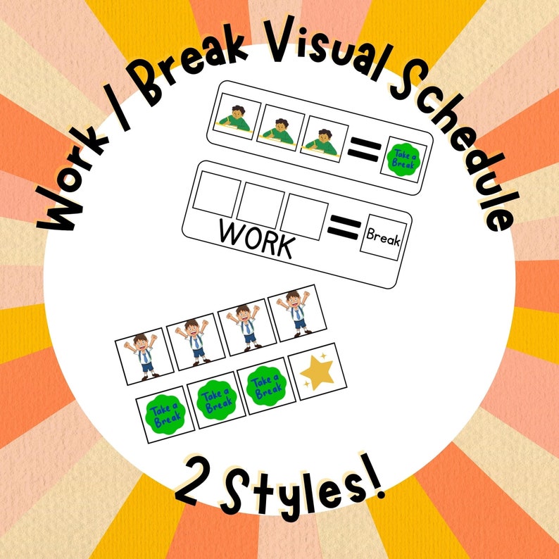 Special Education Tools, Work/break Visual Schedule, First Then Tool ...