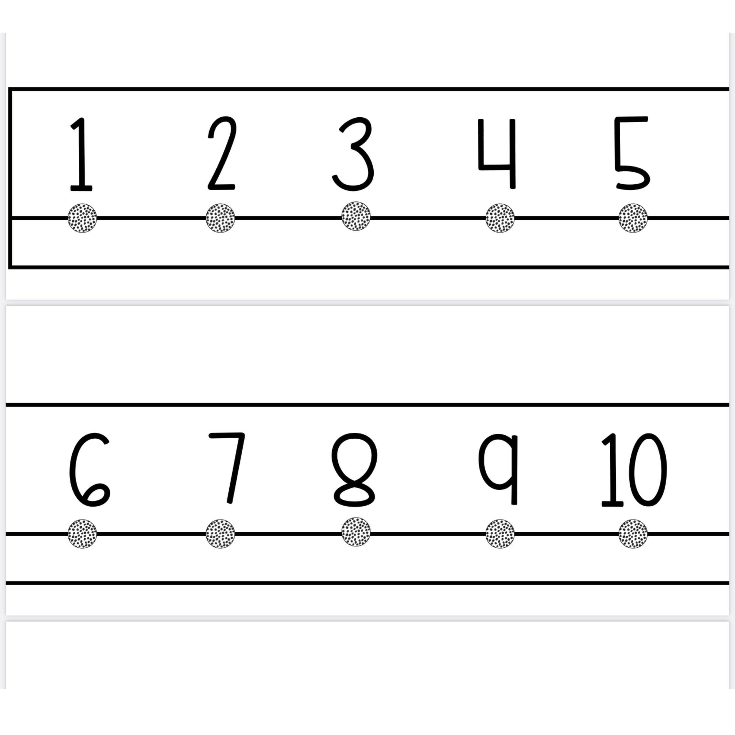 Number Line Bundle, 2 Number Lines, 1-100, B&W Irregular Dots, Muted ...