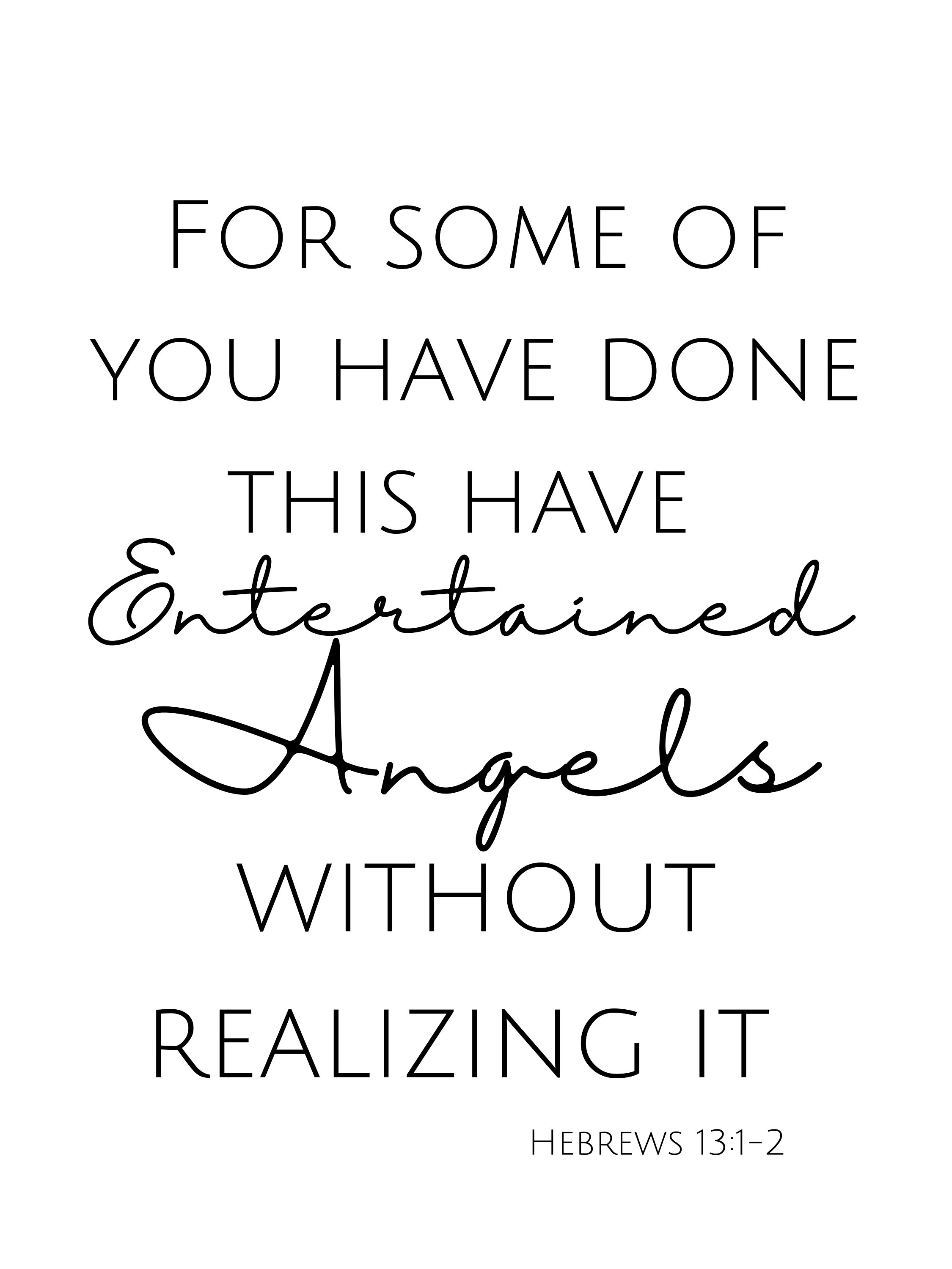 Minimalist Christian Wall Art for Guest Room Hebrews 13:1-2 - Etsy