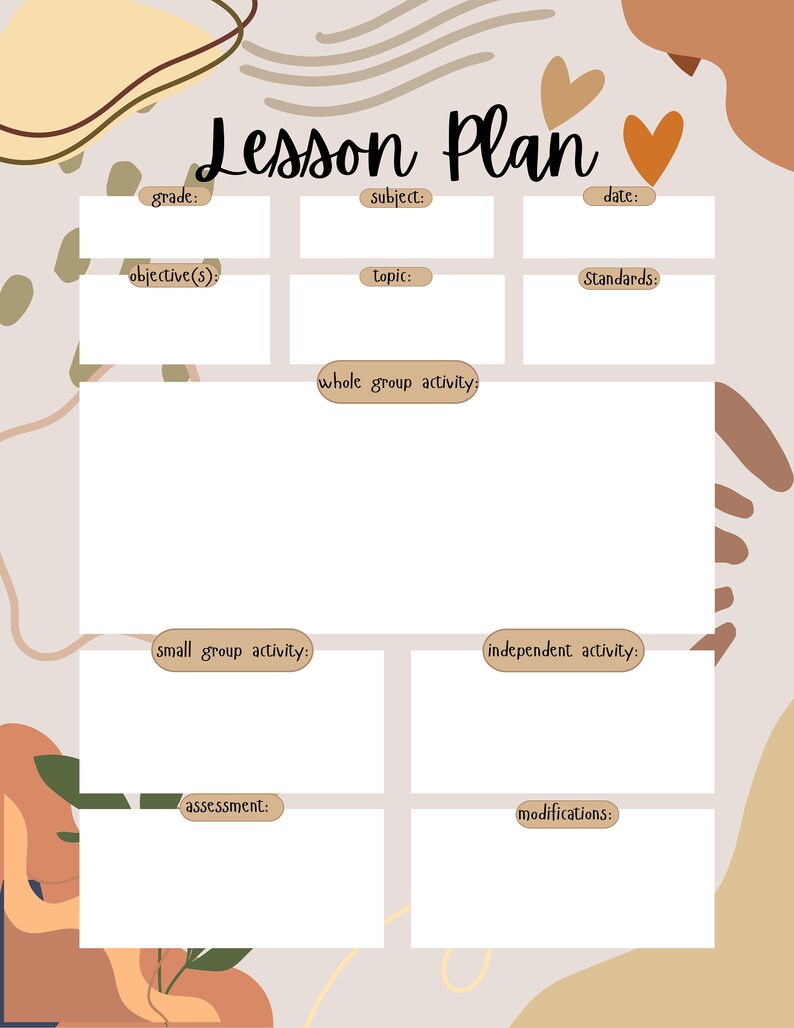 Lesson Plan Template Bundle of 2 Teacher Organizer Teacher - Etsy