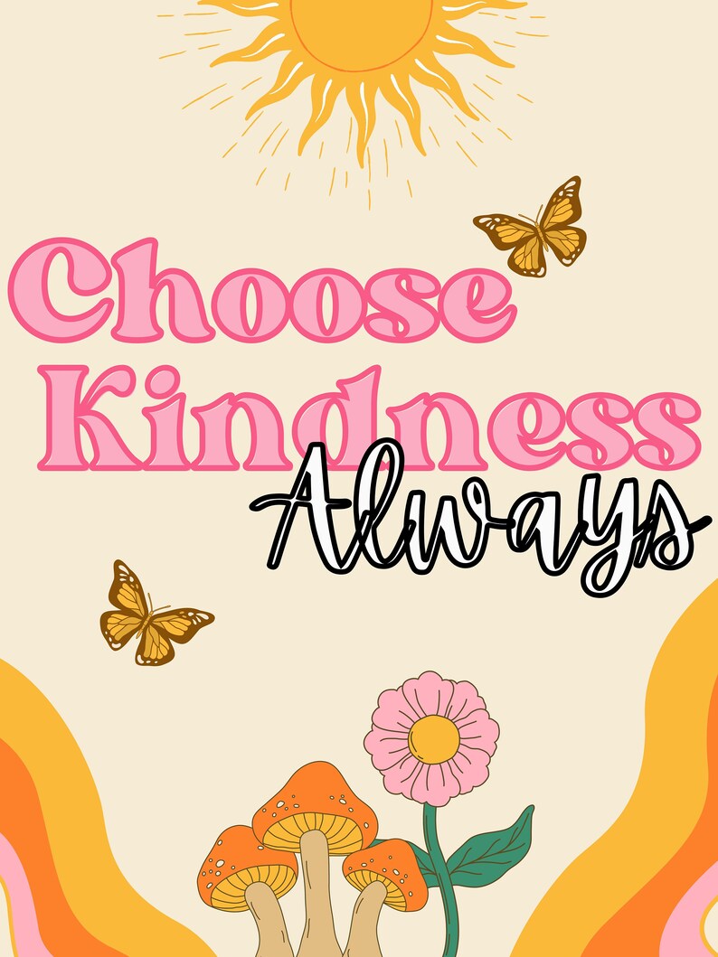 Groovy Retro Classroom Poster Set of 8 Printable Digital - Etsy Canada