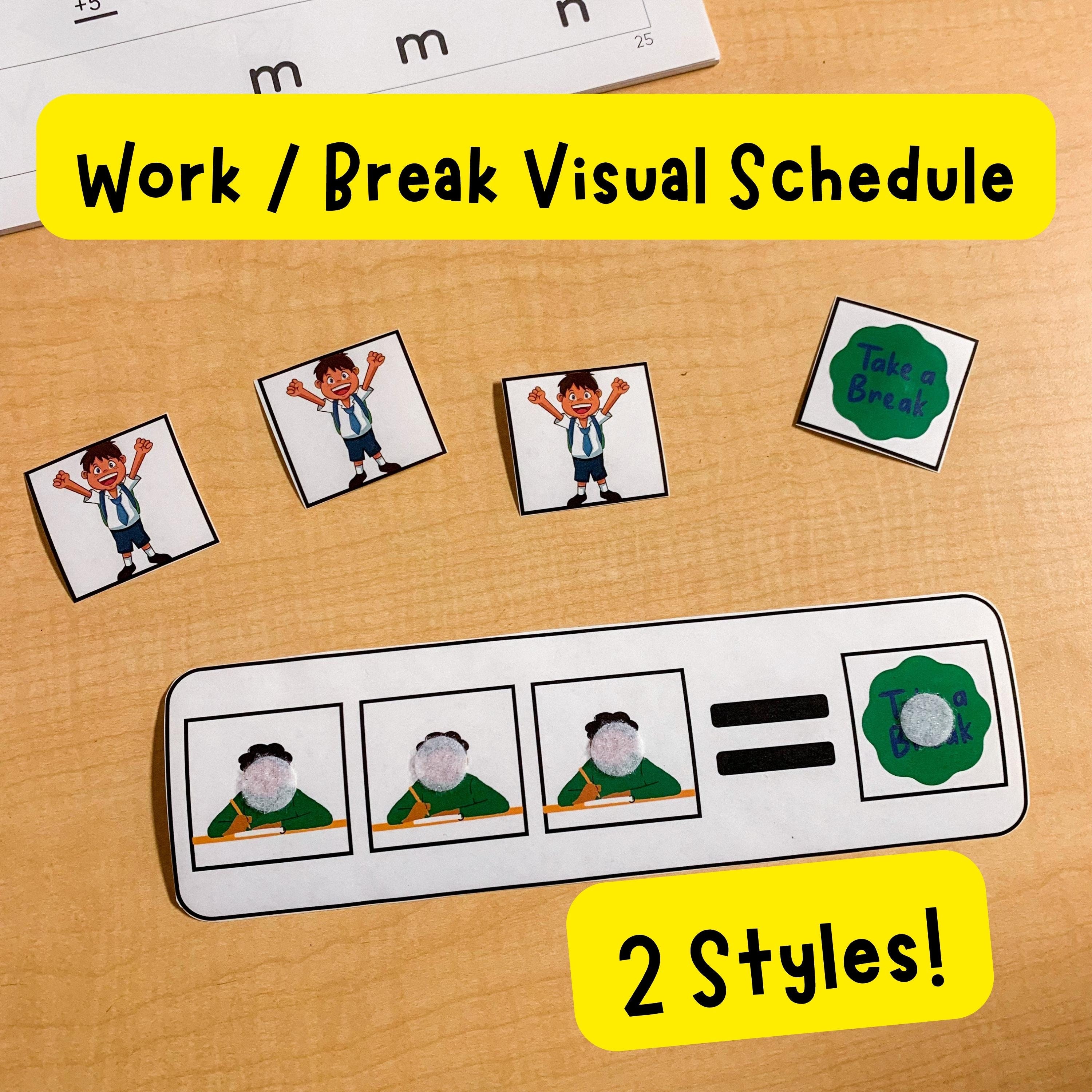 Special Education Tools, Work/break Visual Schedule, First Then Tool ...