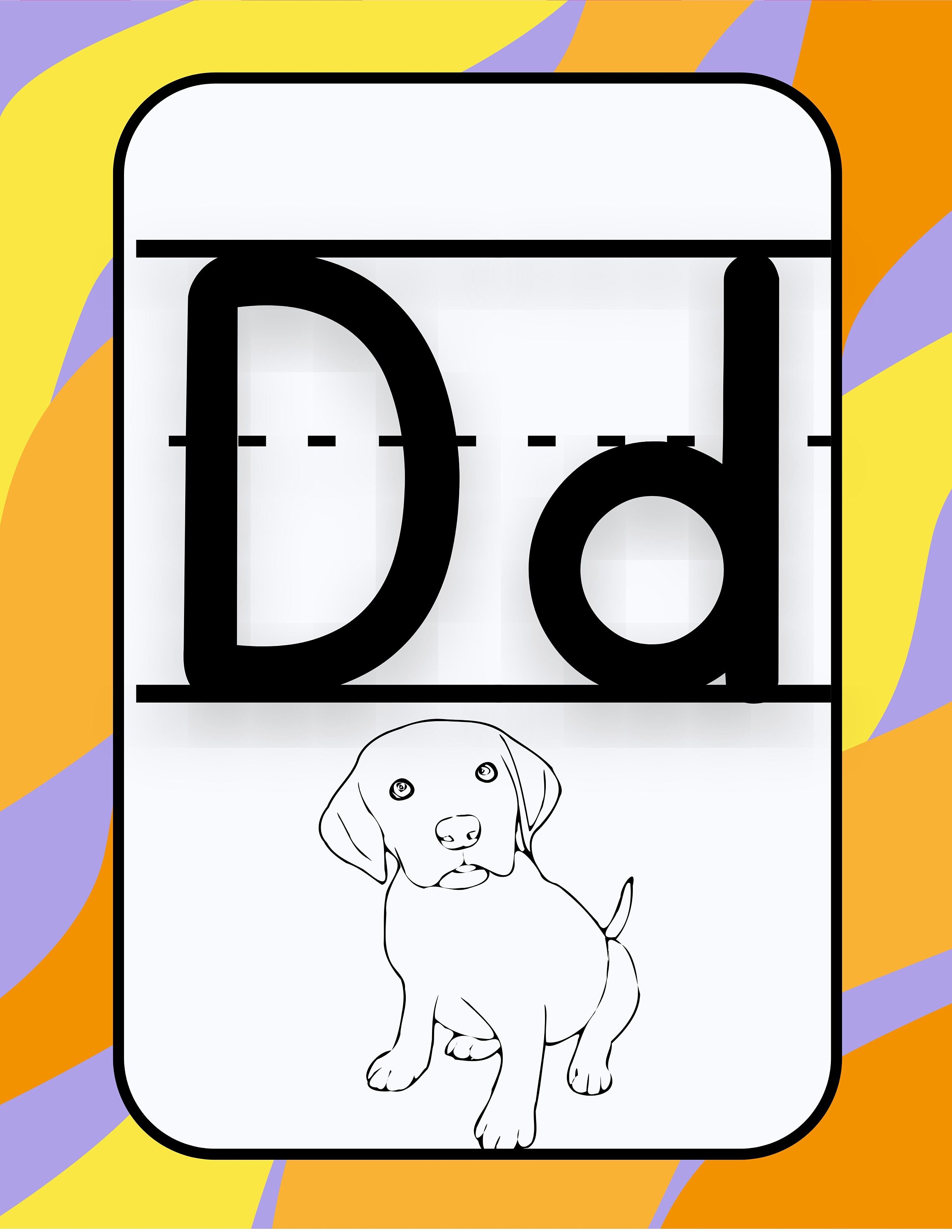 Groovy Retro Primary Alphabet Posters Animal Bright - Etsy