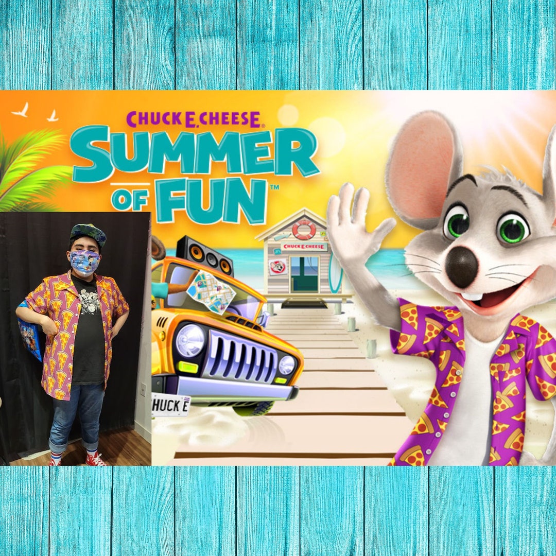 Summer of Fun Chuck E Cheese Inspired Men's Hawaiian Pizza Shirt AOP - Etsy