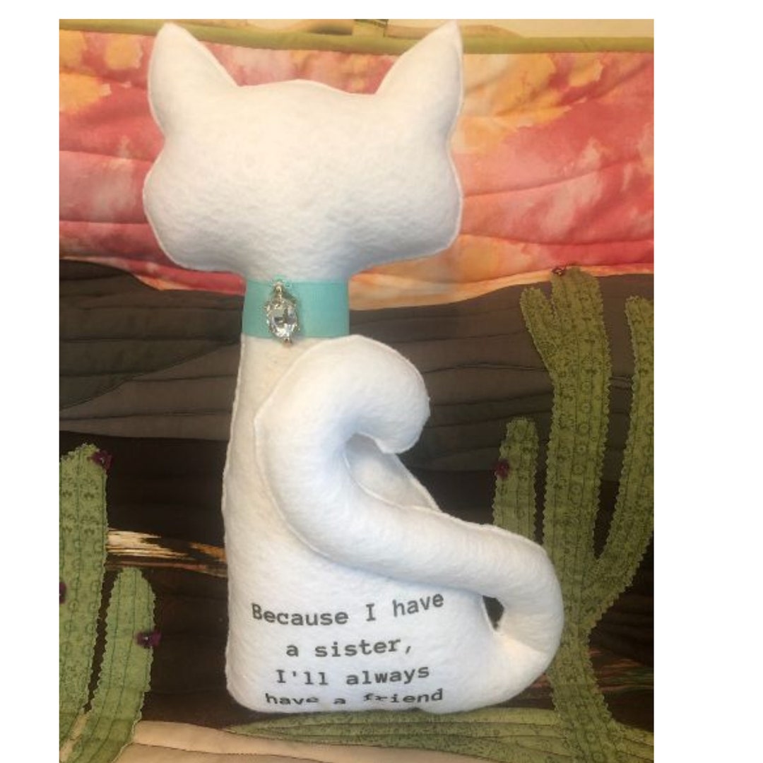 Stuffed Cat, Felt Cat, Gift for Sister, Gift for Sibling, Felt Animals ...