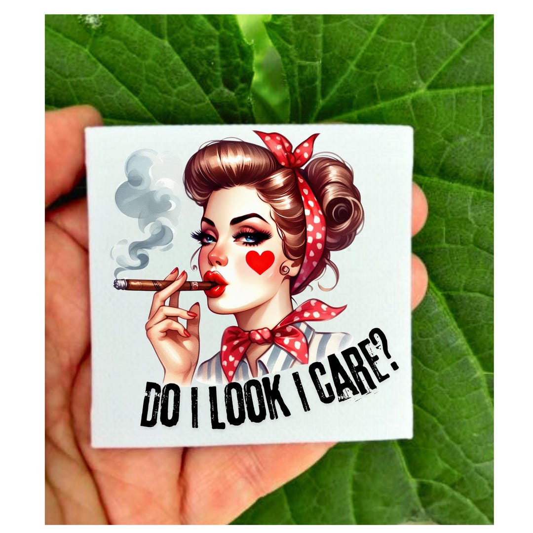 Do I Look Like I Care Fridge Magnet Pin up Retro Girl - Etsy