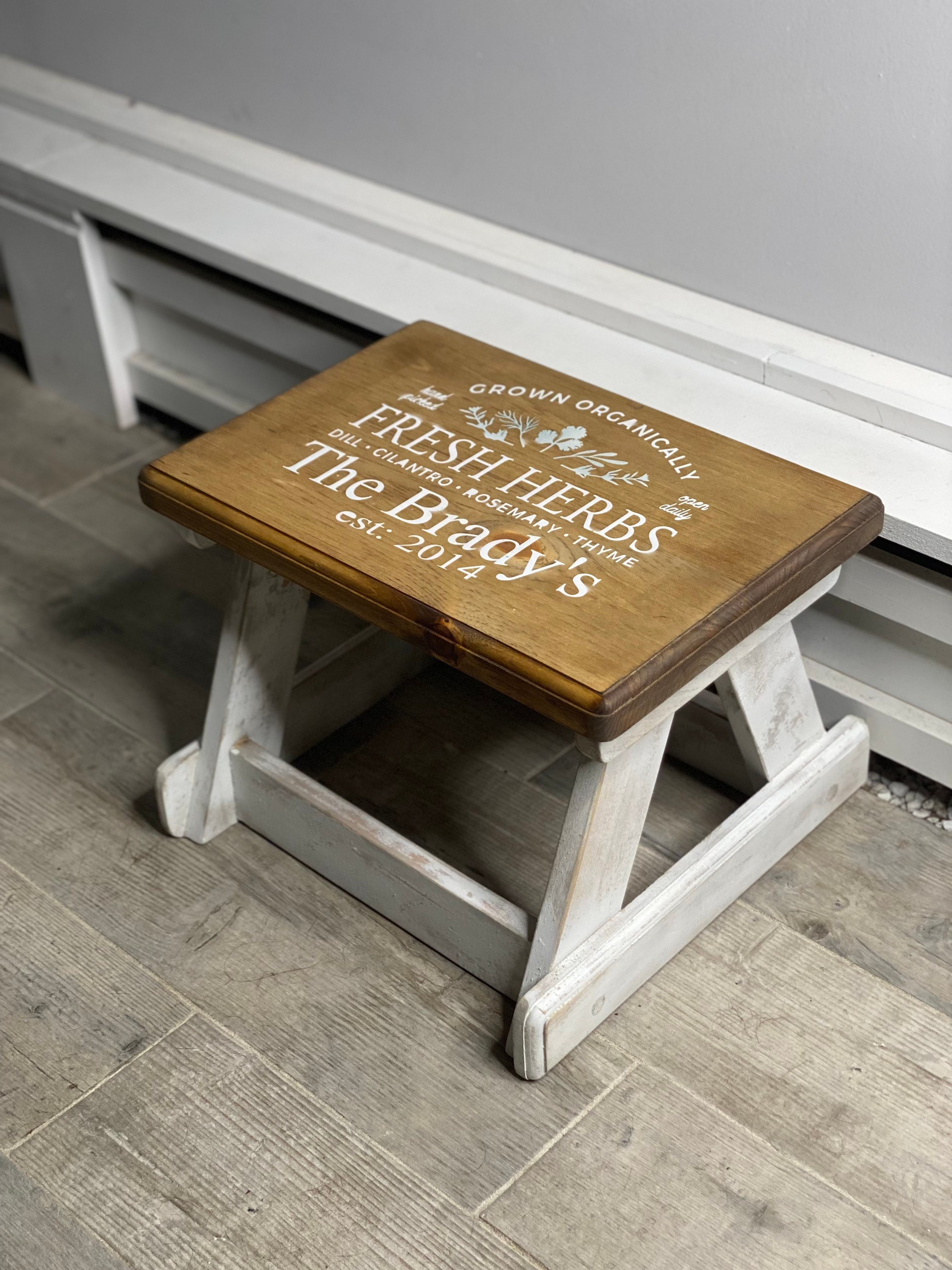 Stool. Step Stool. Kids Stool. Kitchen Stool. Personalized Kids Step ...