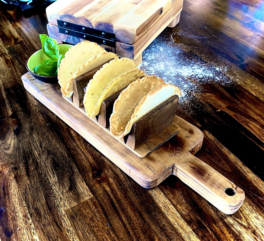 Taco Stand, Taco Holder, Wood Taco Holder, Taco Plate. Great for Taco Nights! Holds 3 Tacos. - Etsy