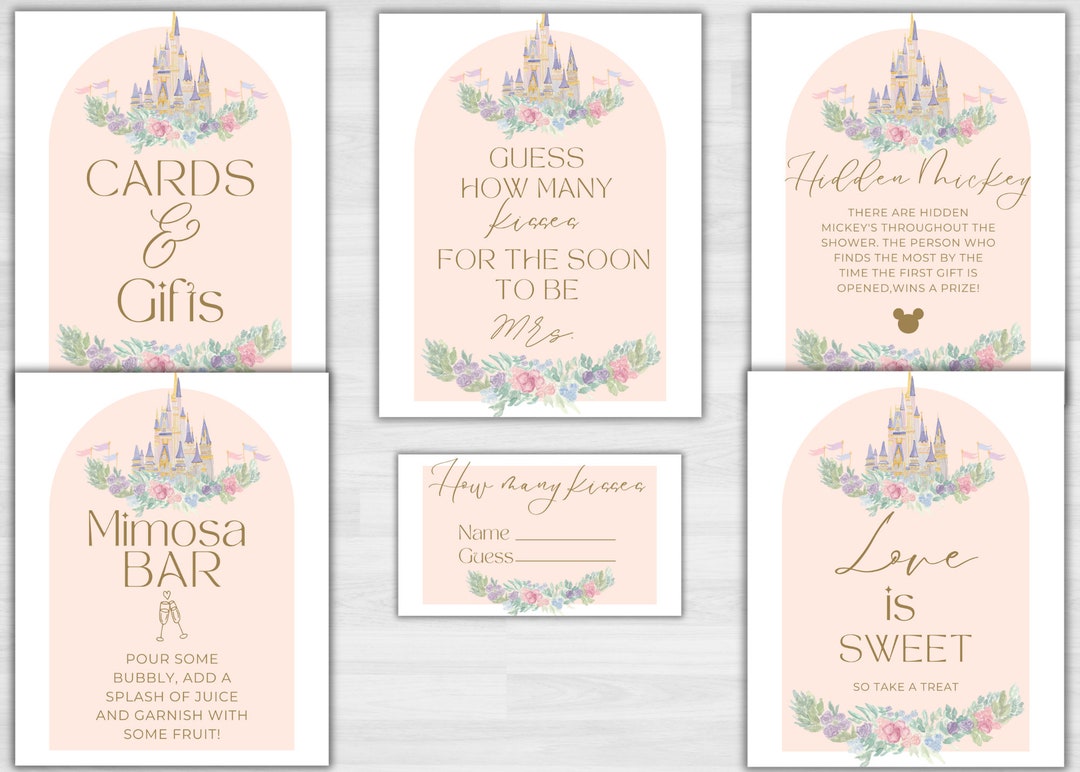 Fairytale Bridal Shower Signs Princess Happily Ever After - Etsy