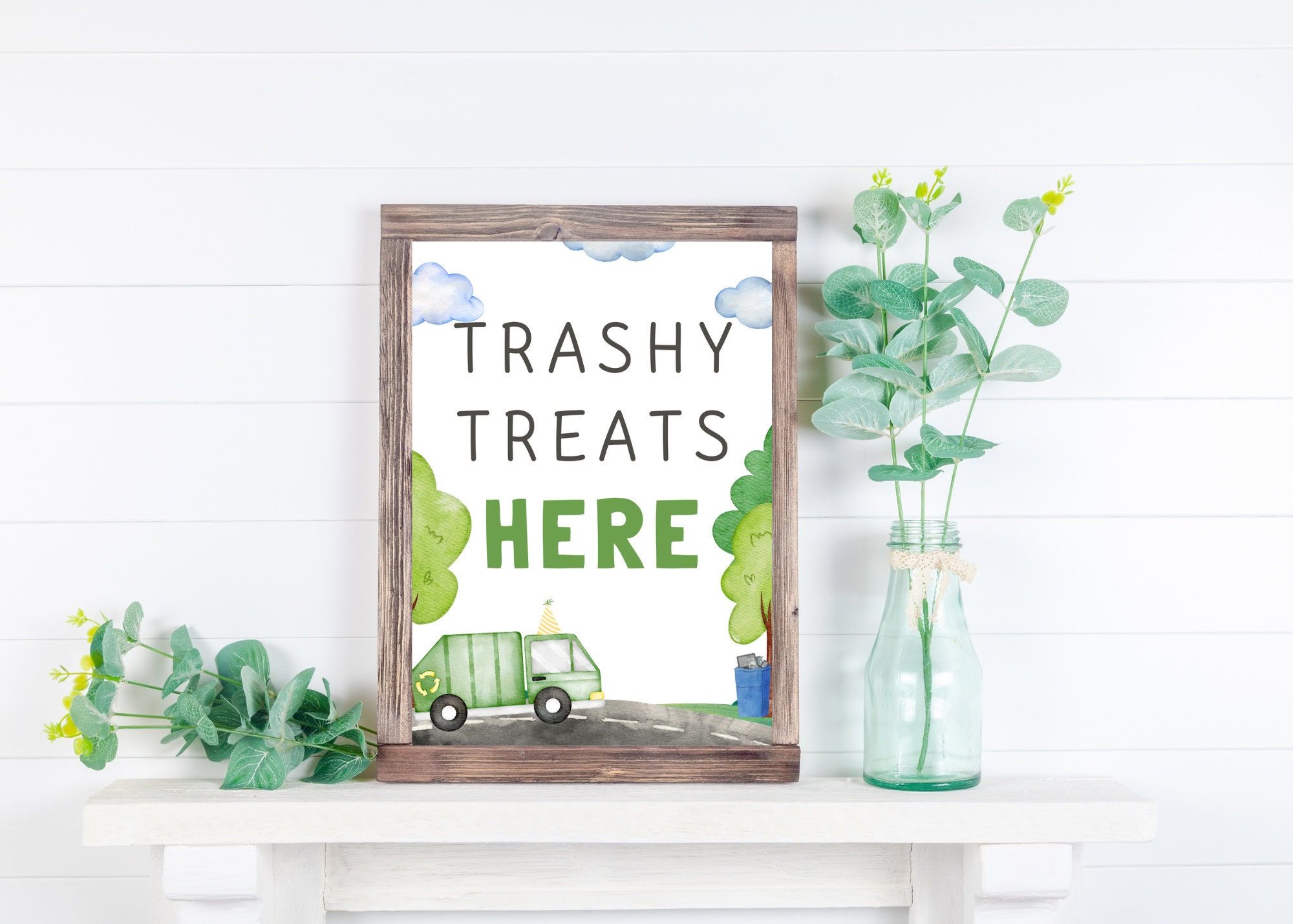 Trash Truck Birthday Party Sign: Dump Truck Bash Bundle (digital ...