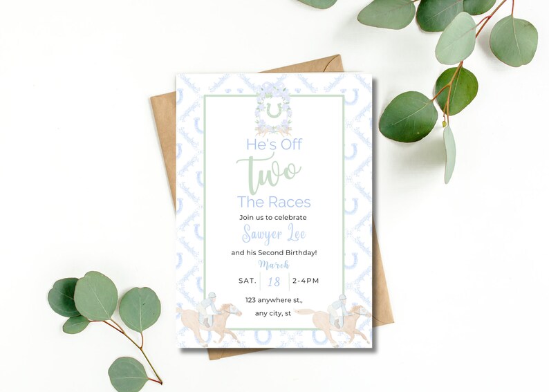 Off Two the Races Horse Themed Kentucky Derby Birthday Party - Etsy