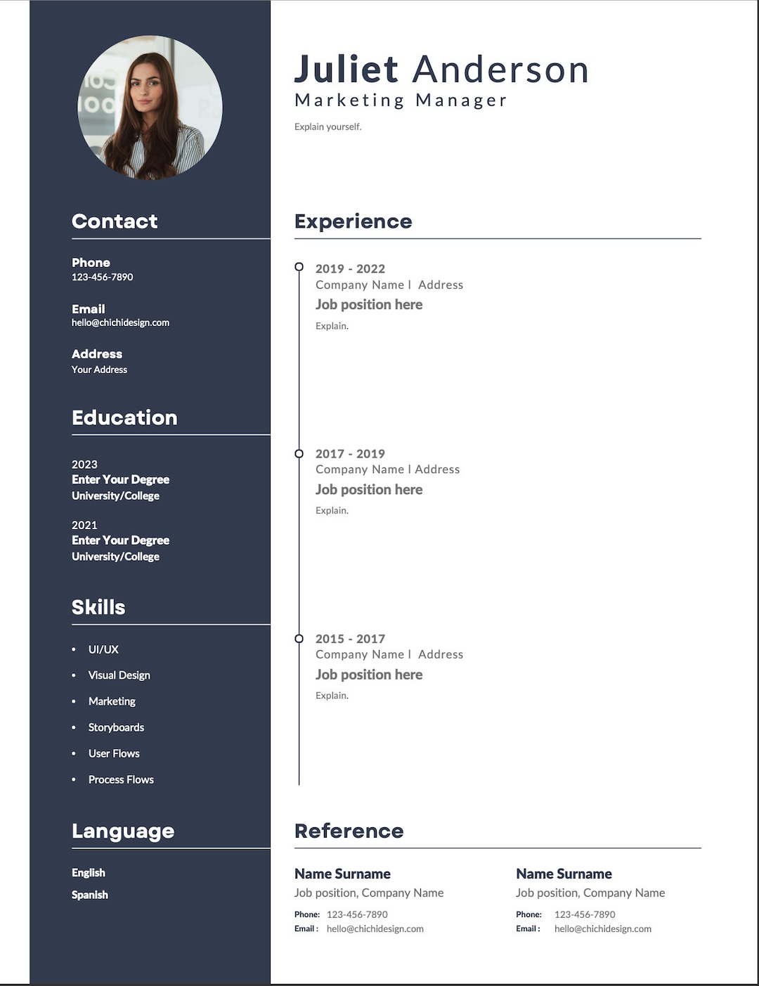 Cv, Professional Resume Template, Simple, Basic - Etsy UK