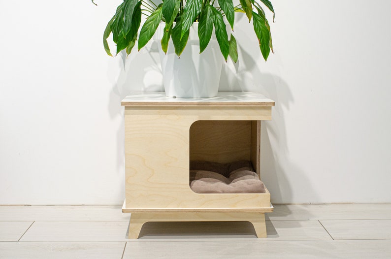 Cat House Side Table, Modern Cat Furniture, Cat House, Cat Bed, Cat ...