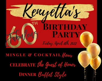 60th Birthday SILVER Event Program *custom* DOWNLOAD - Etsy