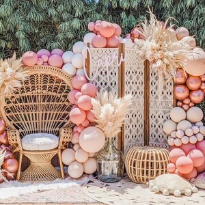 Double Stuffed Bohoo Rainbow Balloons Arch Kit for Bridalshower, Baby ...
