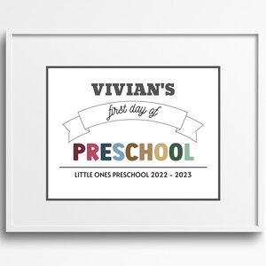 First Day of Preschool Editable Template, Boho Preschool Template ...
