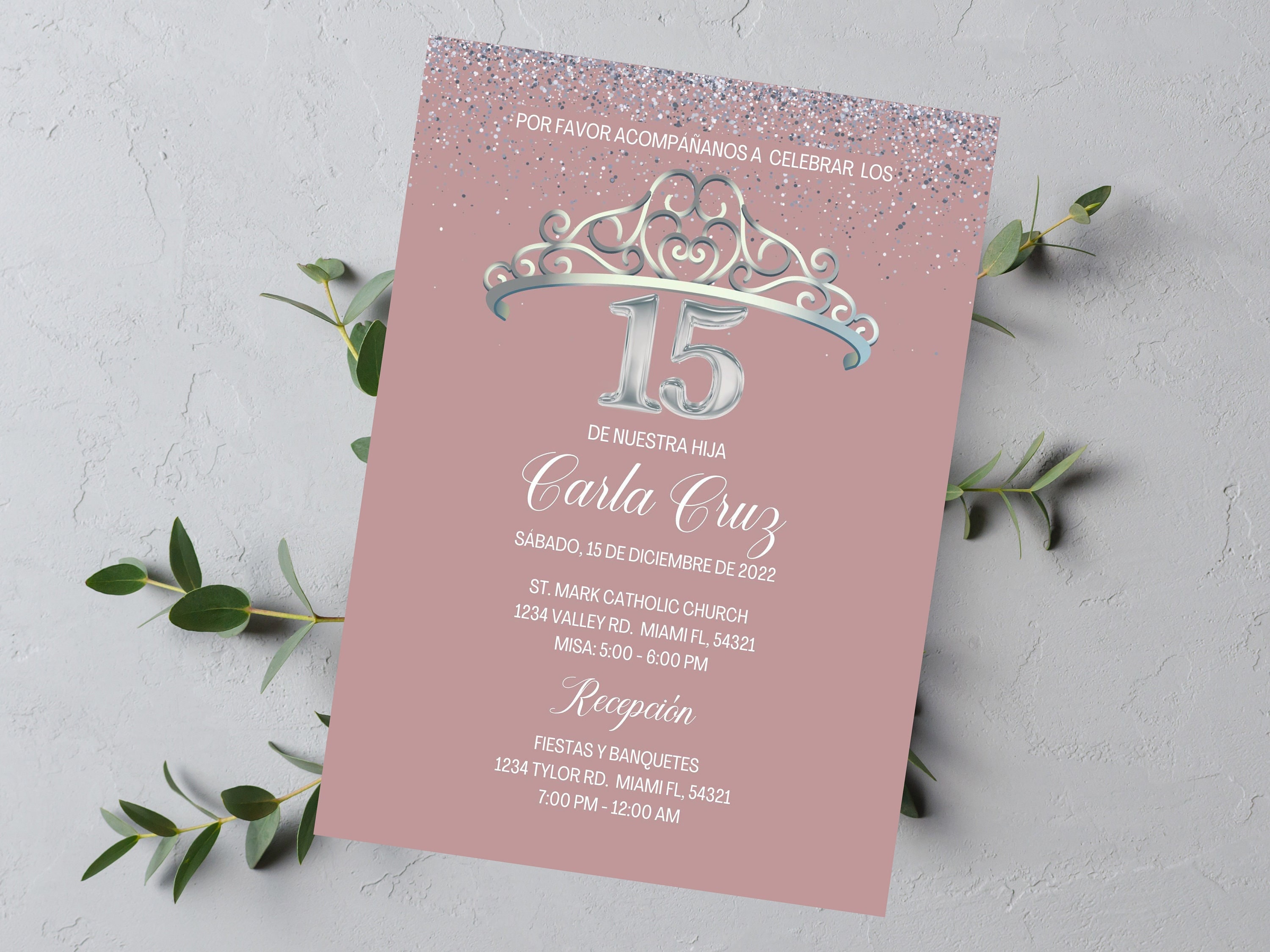 Xv Invitations En Espanol Quinceañera Invitation 15th Birthday Party
