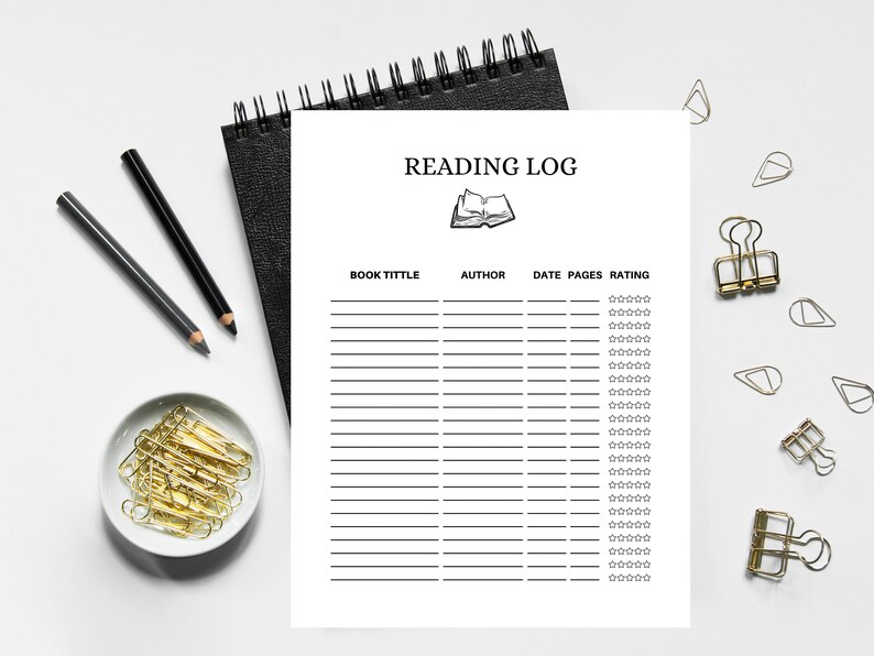 Minimalist Reading Log Printable, Book Tracker (digital Download) - Etsy
