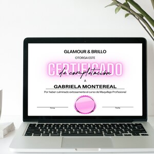 Certificado De Completación Plantilla Editable Canva, Spanish ...