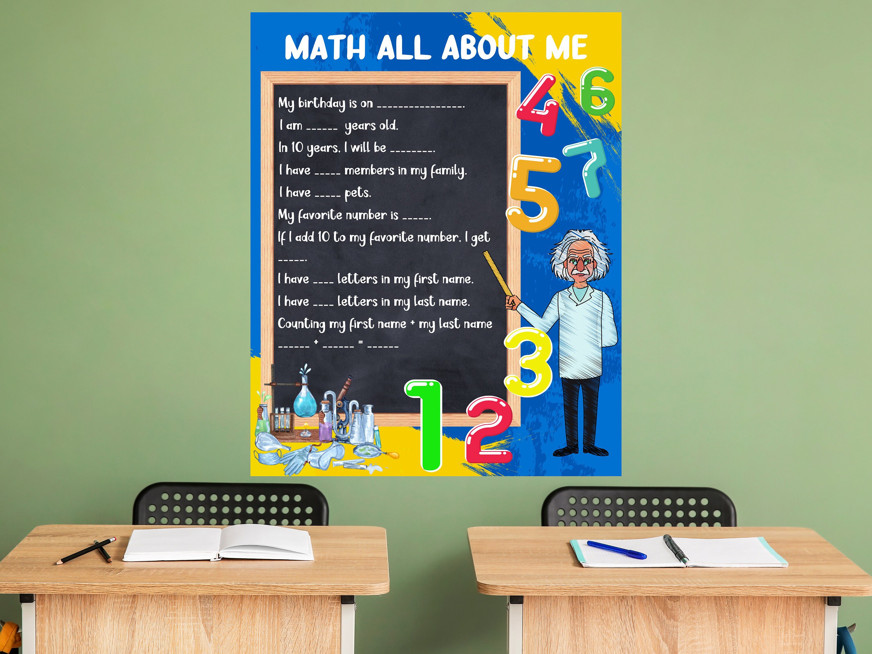 Math All About Me Poster, Math Class Poster, Learning Math Facts Poster ...