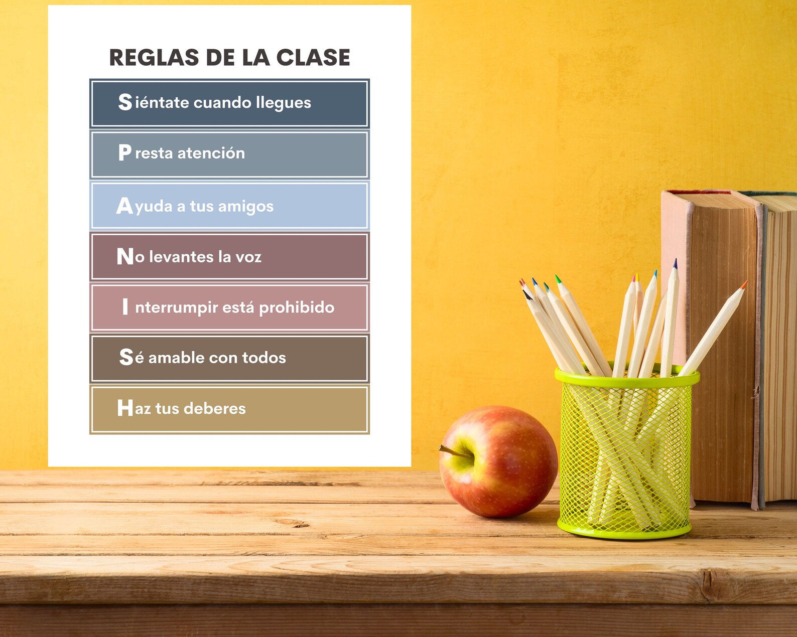 Spanish Classroom Rules, Spanish Classroom Wall Decor, Boho Class Decor ...