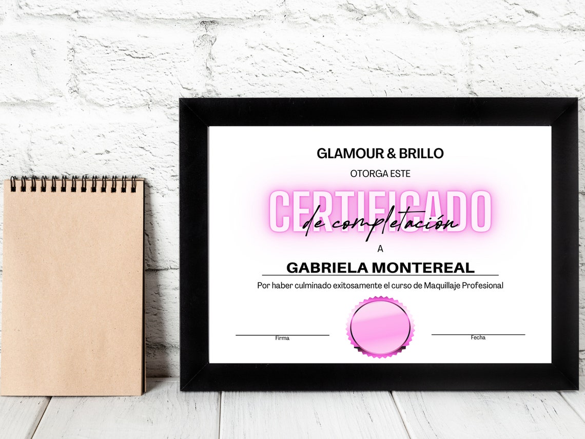 Certificado De Completación Plantilla Editable Canva, Spanish ...