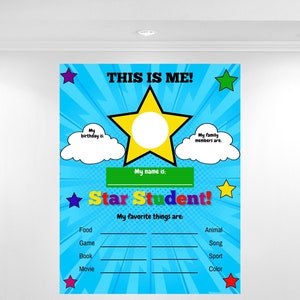 Star Student Poster, About Me Student Poster, My Favorite Things ...