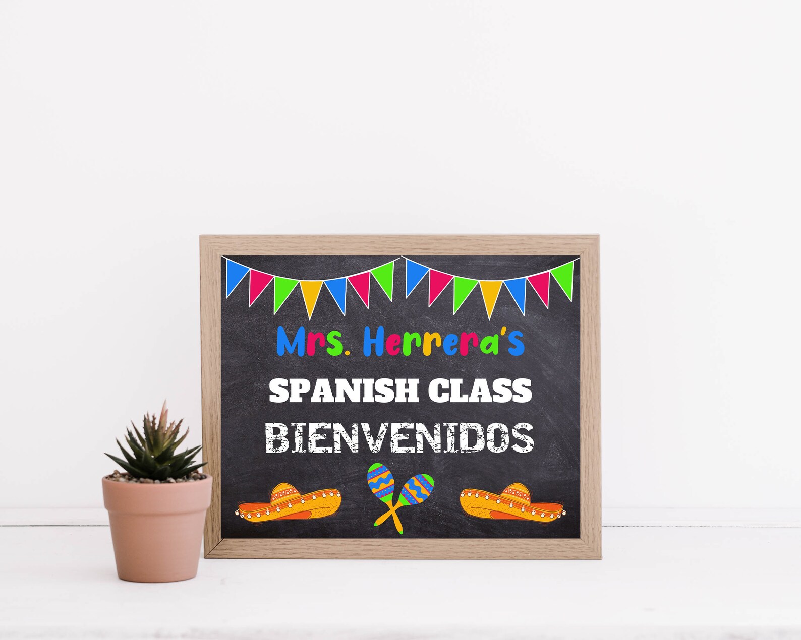 Spanish Classroom Door Sign Template ESOL Classroom Door - Etsy