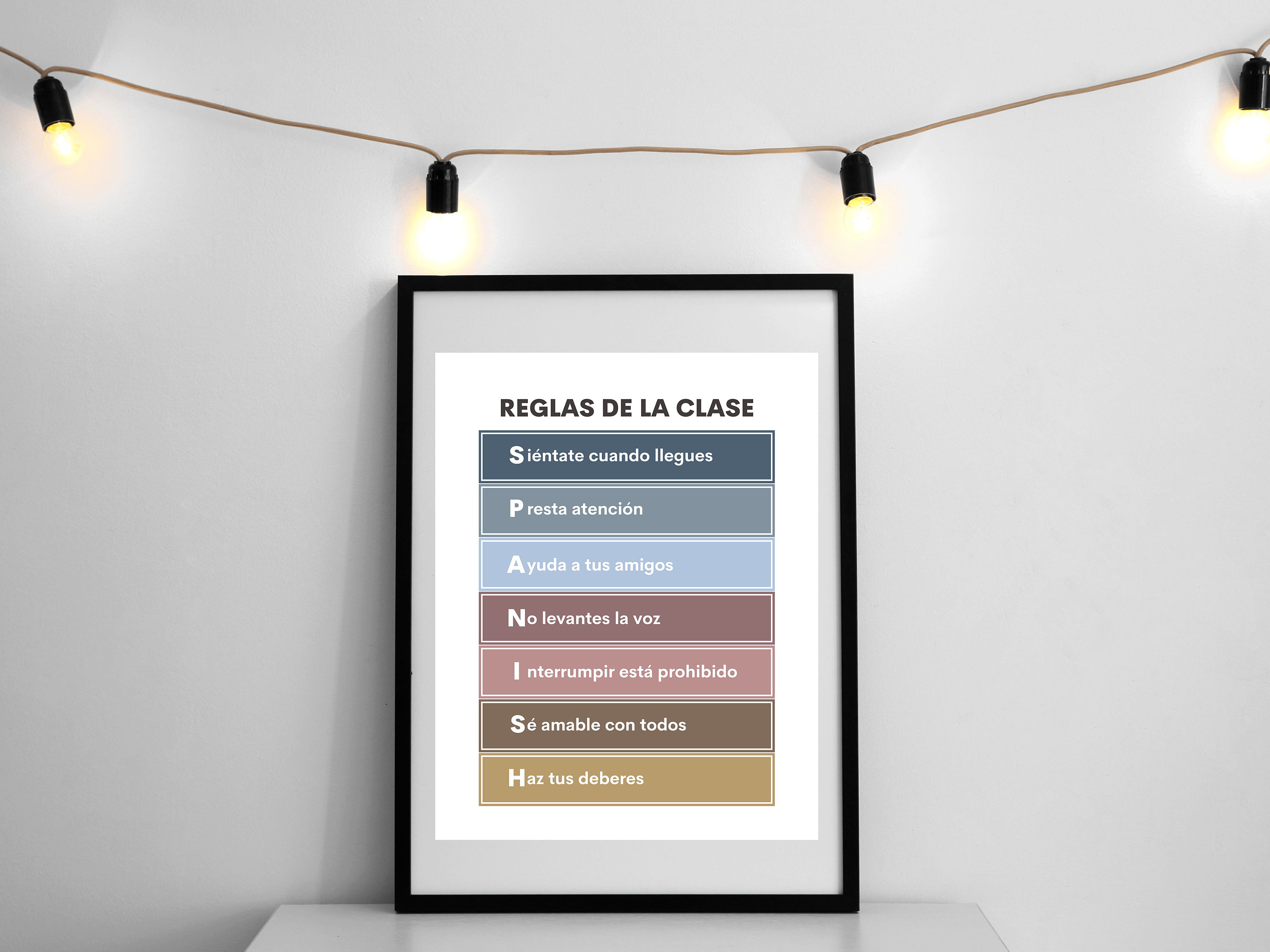 Spanish Classroom Rules, Spanish Classroom Wall Decor, Boho Class Decor ...