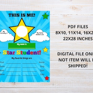 Star Student Poster, About Me Student Poster, My Favorite Things ...