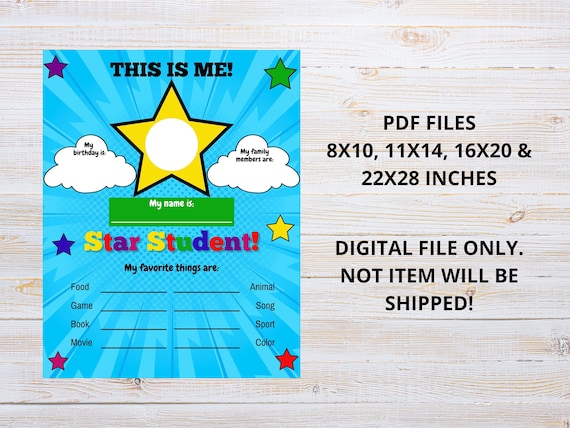 Plantilla De Póster De Estudiante Estrella
